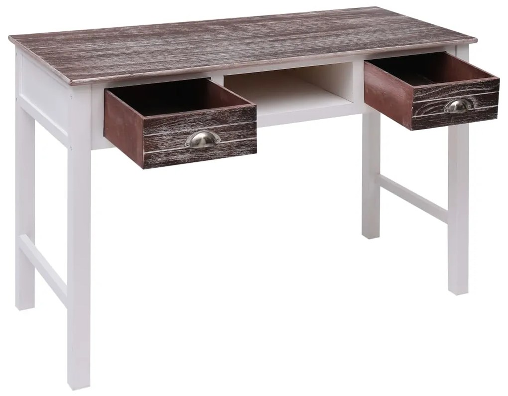Psací stůl hnědý 110 x 45 x 76 cm dřevo 284154