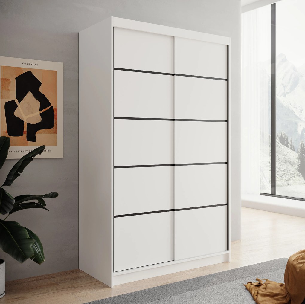 ADRK Furniture Posuvná skříň Lizi 120 ADRK-SW-LIZ-120-WW