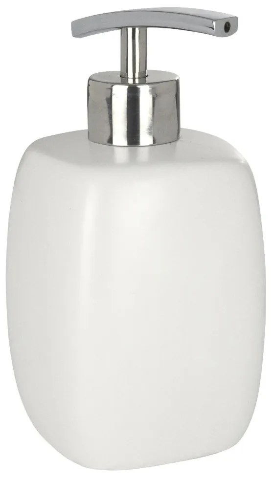 Elegantní keramický dávkovač na mýdlo v bílé barvě FARO WHITE, 410 ml, 15x8x8 cm, WENKO