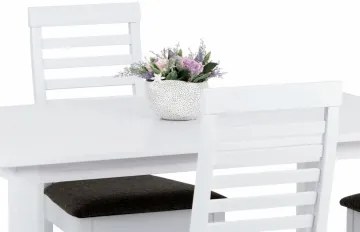 Jídelní set masiv pro 4 osoby 4 židle a stůl 120x75 bílý AUT-4000 WT