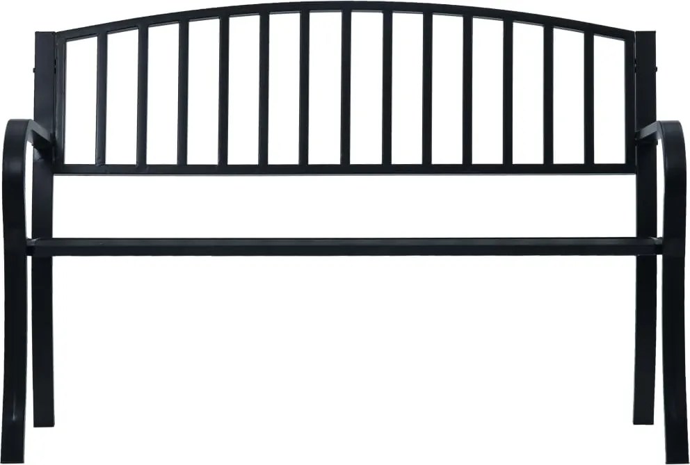 Zahradní lavice černá 120 cm ocel 319580