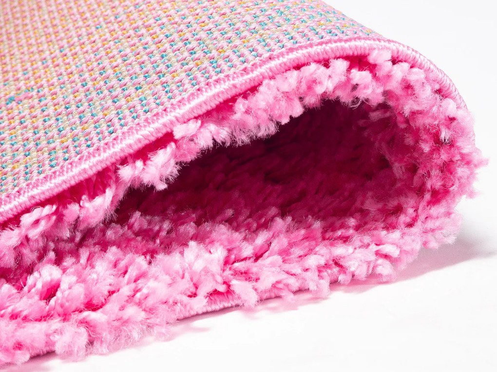 Mono Carpet, Kusový koberec Efor Shaggy 7182 Pink, 200x290, růžová, dětský pokoj