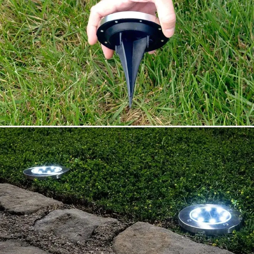 Toolight Toolight, LED solární lampa 1ks P60055, stříbrná, OGR-05681