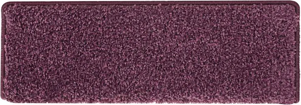 Schodové rohože 15 ks 65 x 21 x 4 cm tmavě fialové s obdélníkovým okrajem 326205