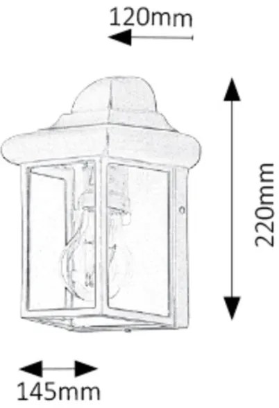 Rabalux 8753 - Venkovní nástěnné svítidlo NORVICH 1xE27/60W/230V IP43 bílá