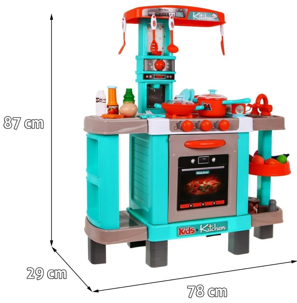 RKToys Obrovská kuchyňka  s digestoří modrá