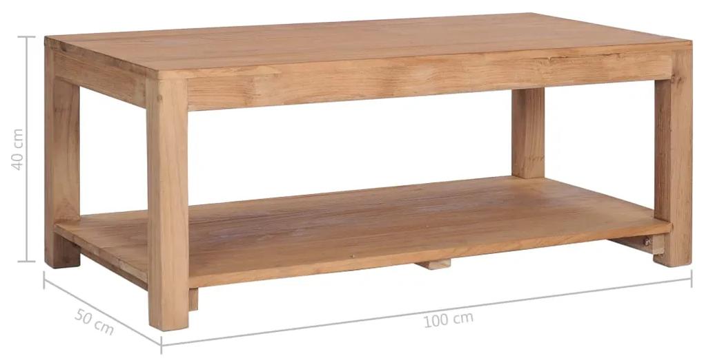 vidaXL Konferenční stolek 100 x 50 x 40 cm masivní teakové dřevo