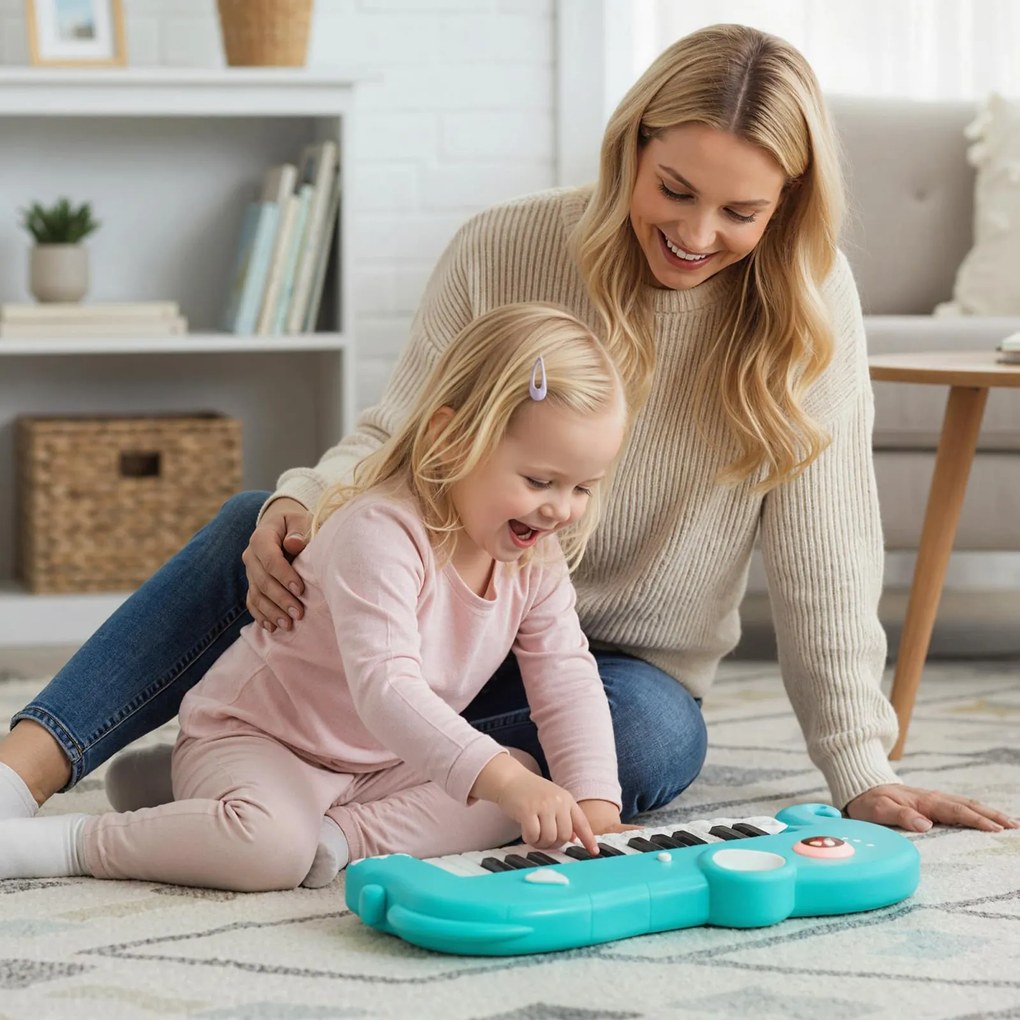 Costway 25 Dětské digitální piano Keys s vestavěnou hudební a světelnou
