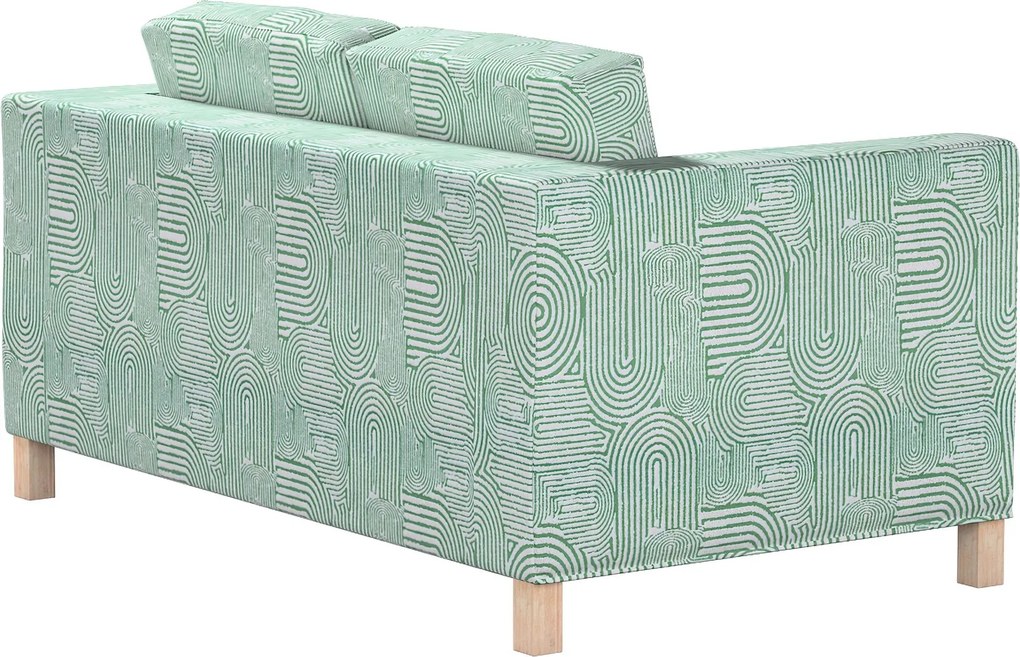 Potah na pohovku IKEA  Karlanda 2-místná, krátký barva zelená látka pletený vzor, vzorované