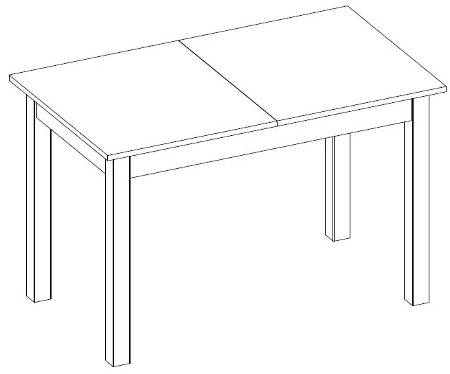 Rozkládací jídelní stůl Coburg 120x70 cm, dub sonoma