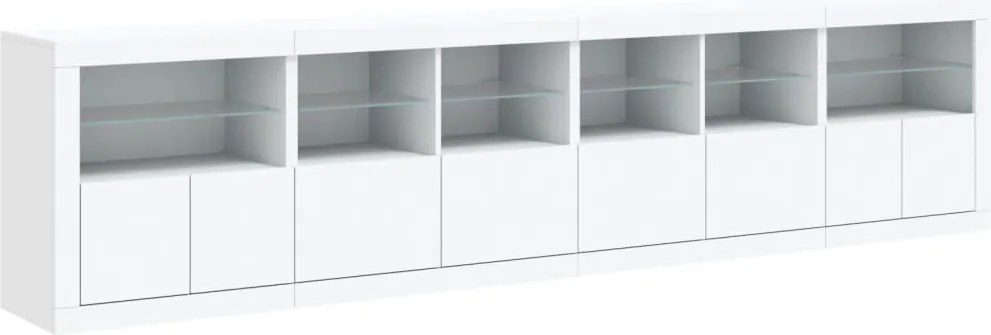 Příborník s LED osvětlením bílý 283 x 37 x 67 cm 3209016