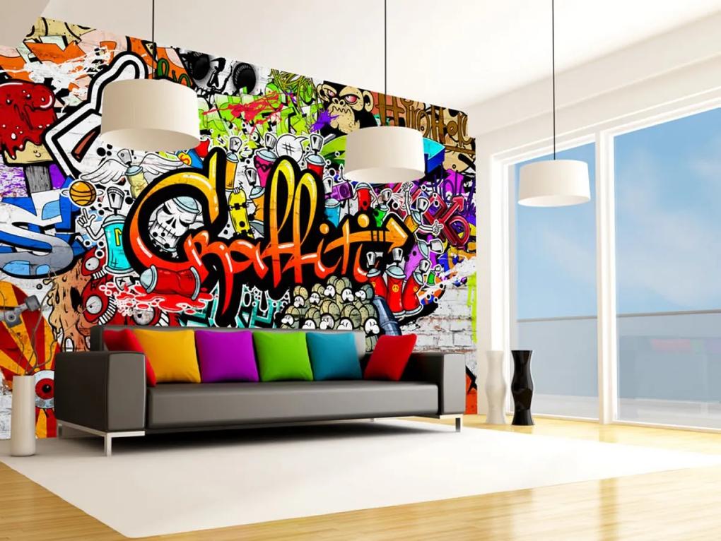 * Tapeta barevné graffiti (350x245 cm) - Murando DeLuxe