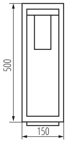 Kanlux 34984 - Venkovní lampa VIMO 1xE27/15W/230V 50 cm IP44 černá