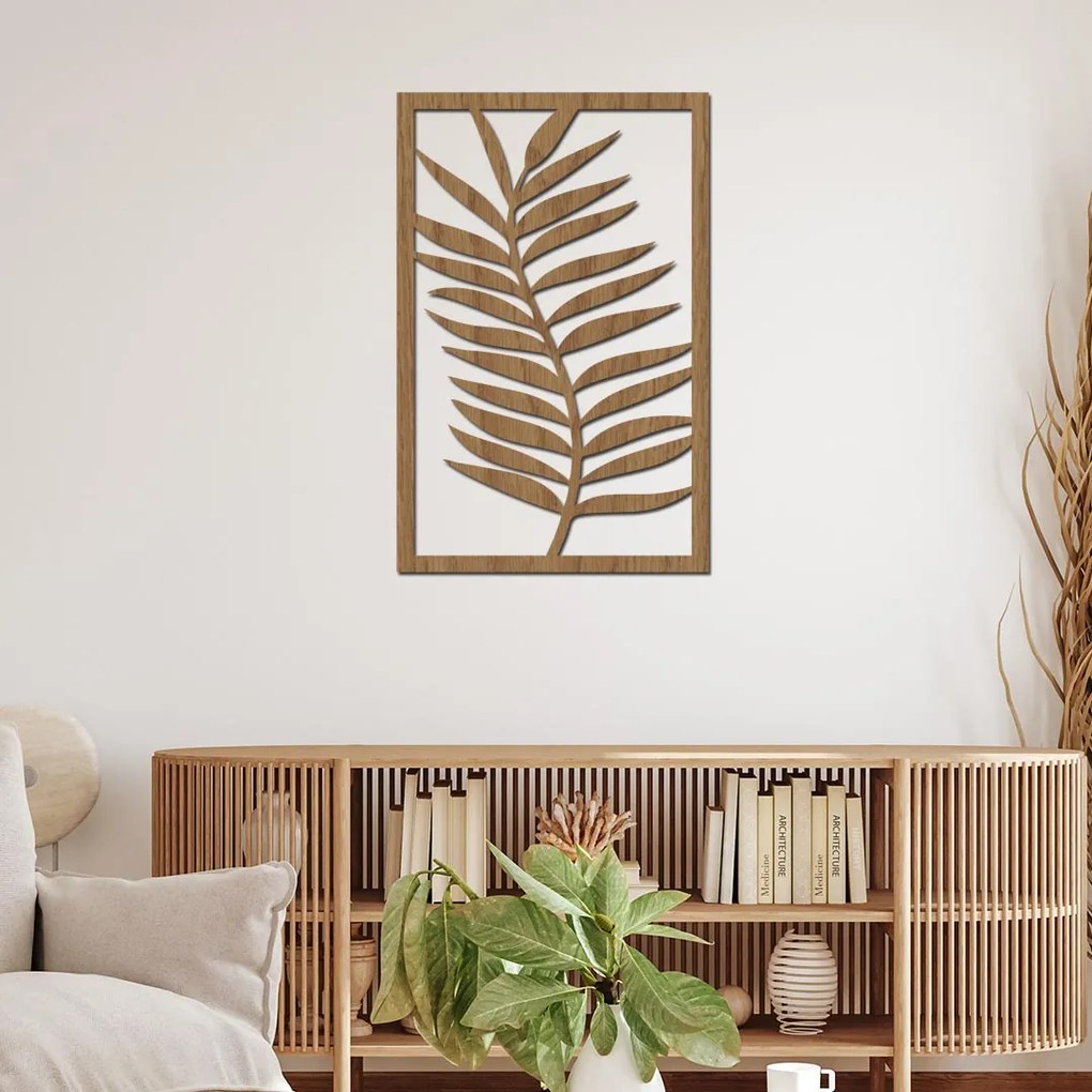 dřevo života Dřevěná dekorace na zeď LIST Zvolte rozměr (cm): 26x40, Zvolte barvu dekoru: Buk