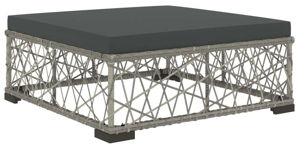 vidaXL Marketos 6dílná zahradní sedací souprava s poduškami polyratan šedá