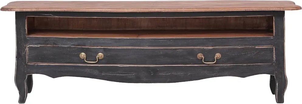 TV stolek 120 x 30 x 40 cm černý masivní mahagonové dřevo 283901