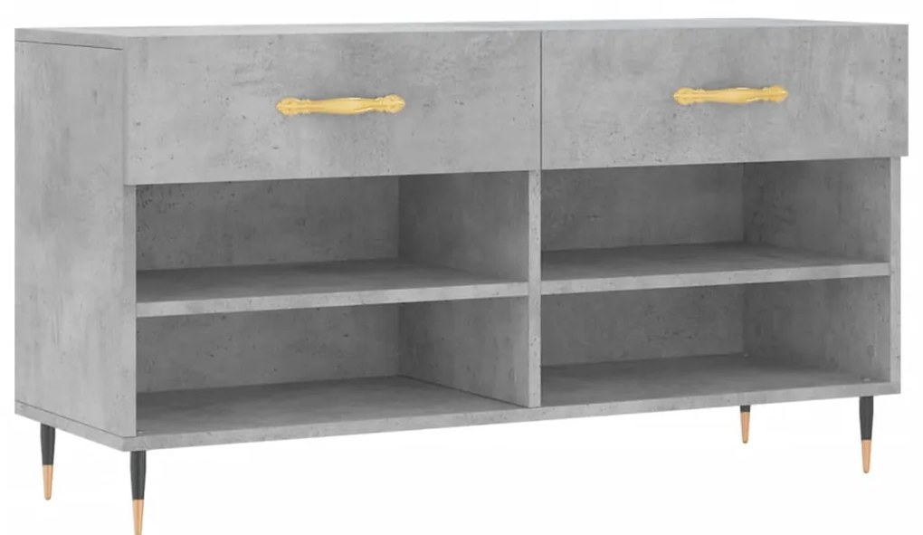 Botník betonově šedý 102 x 35 x 55 cm kompozitní dřevo - Default Title