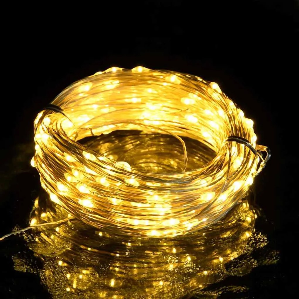 Světelný LED řetěz se 150 LED diodami teplý bílý 15 m 330048