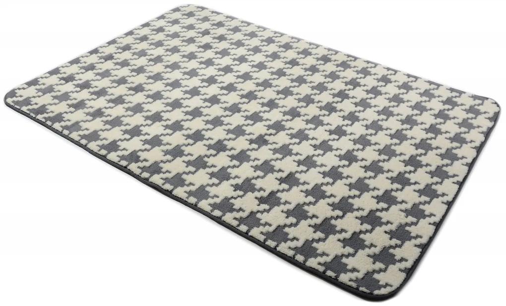 Tutumi Plyšový koberec 3D 120 x 170 cm - Šedý