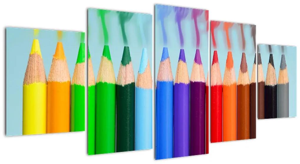 Obraz barevných pastelek