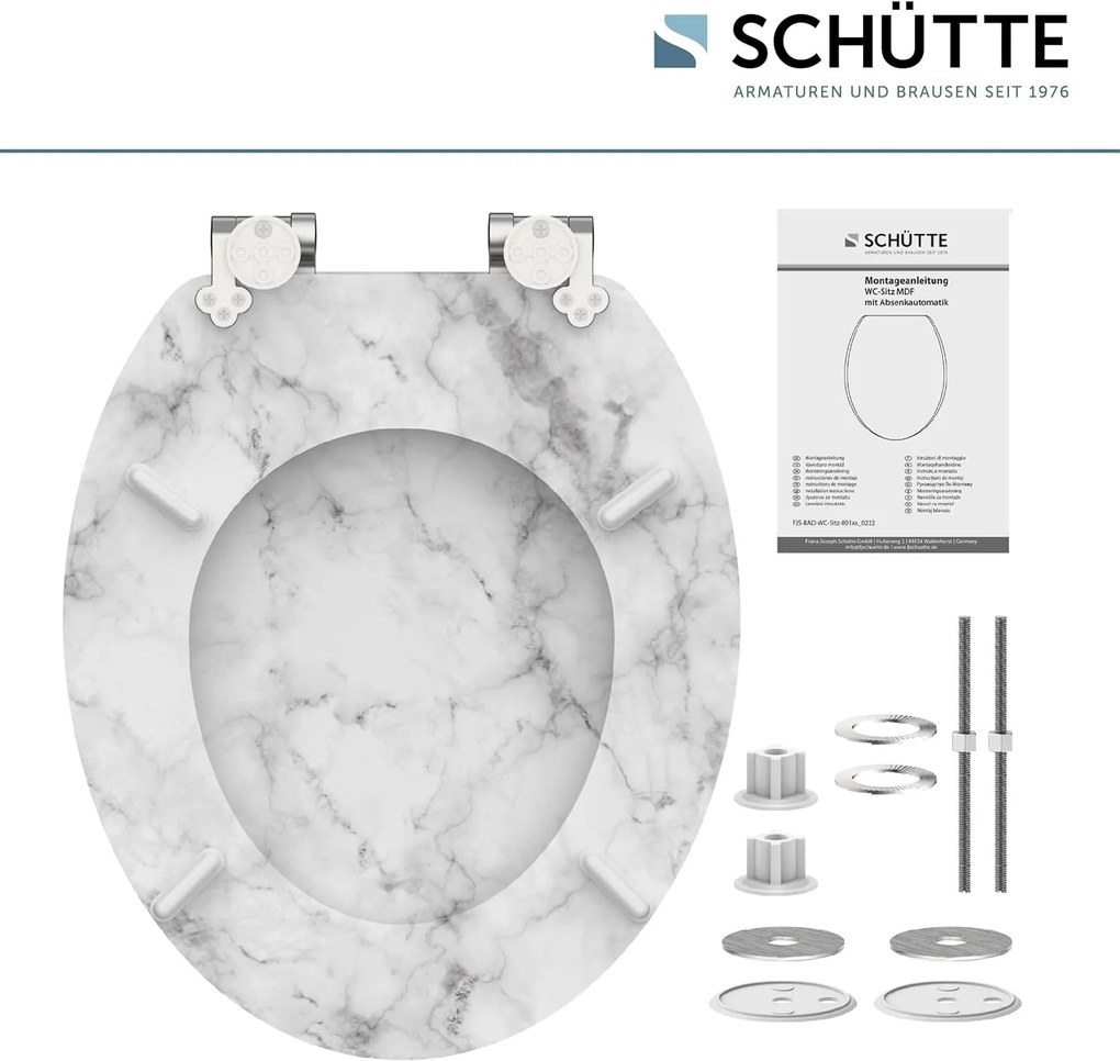 Eisl Sanitär WC prkénko MDF Soft Close Marmor Stone 80194