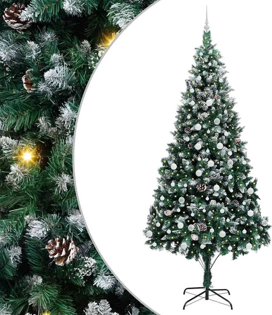 Umělý vánoční stromeček Zelená 240 cm PVC, ocel a plast 3396285