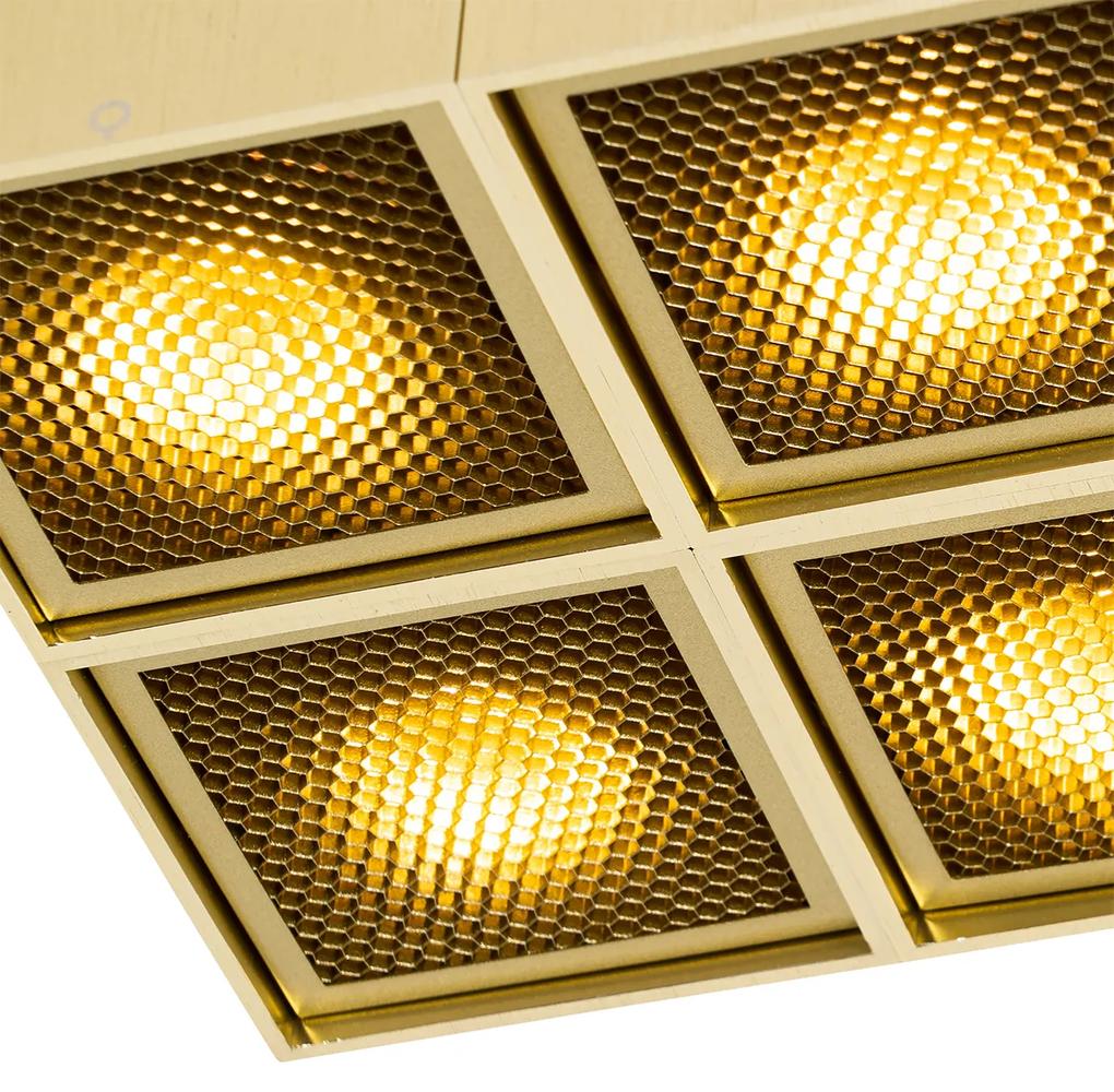 Designová bodová zlatá 4-světlá - Qubo Honey