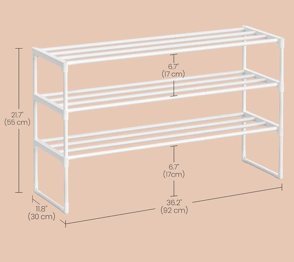 Botník Clarna 92 cm bílý