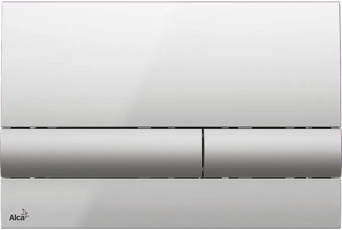 ALCAPLAST Ovládací tlačítko chrom -lesk/mat k splachovacím nádržkám M1713