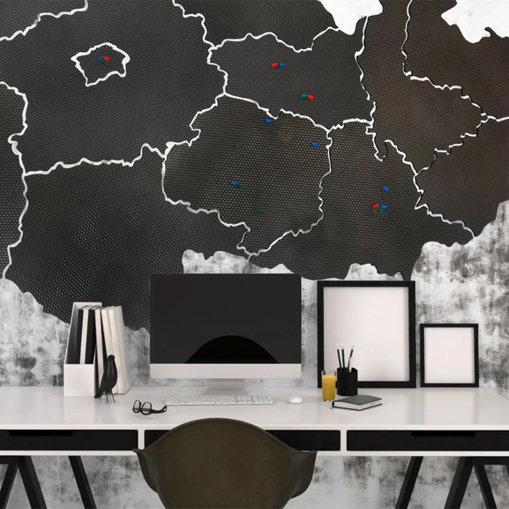 Vylen pěnová mapa ČR nástěnka Tmavě hnědá 2150x1200mm