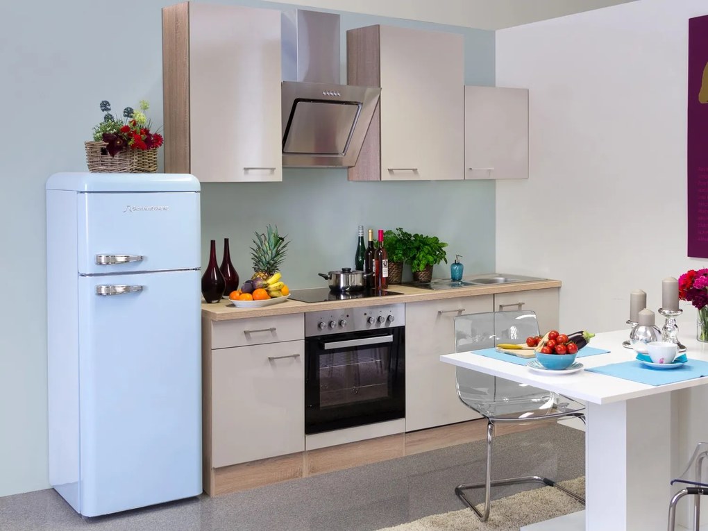 Flex-Well Kuchyně Orlando 220 cm/typ 1 - trouba/varná deska/digestoř/myčka