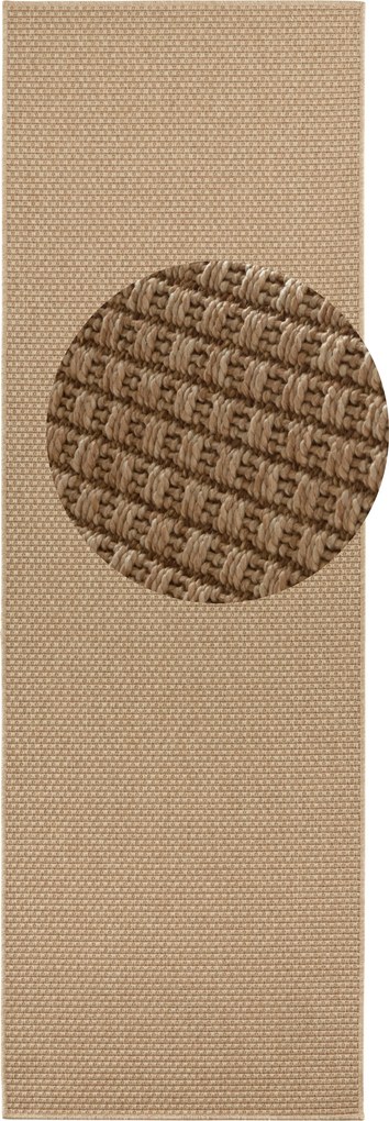 Behúň Nature 104271 Beige – na von aj na doma, 80x250, béžová, chodba / predsieň, BT Carpet