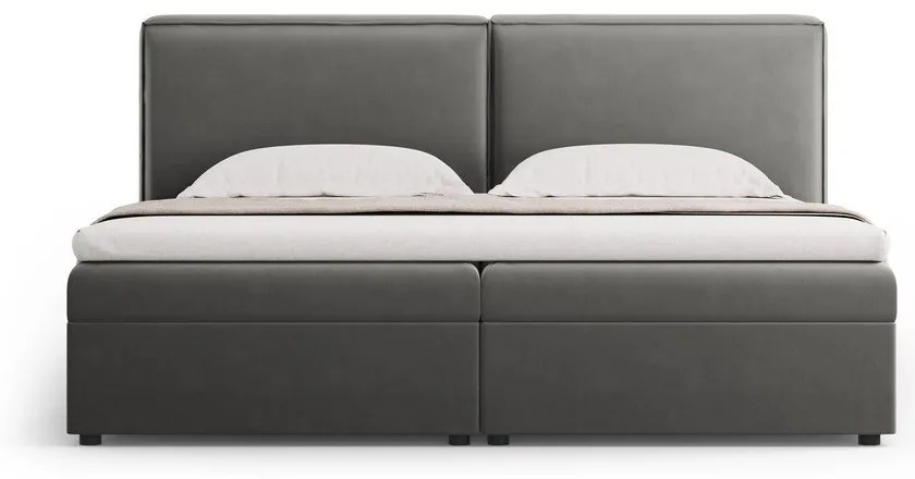 Šedá boxspring postel s úložným prostorem 160x200 cm Arendal – Cosmopolitan Design