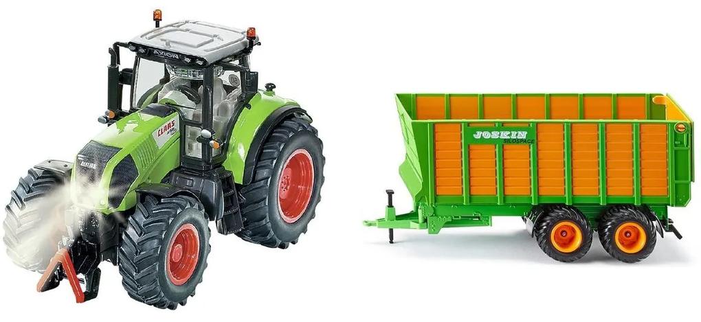 SIKU Control limitovaná edice traktor Claas Axion silážní vůz Joskin 1:32