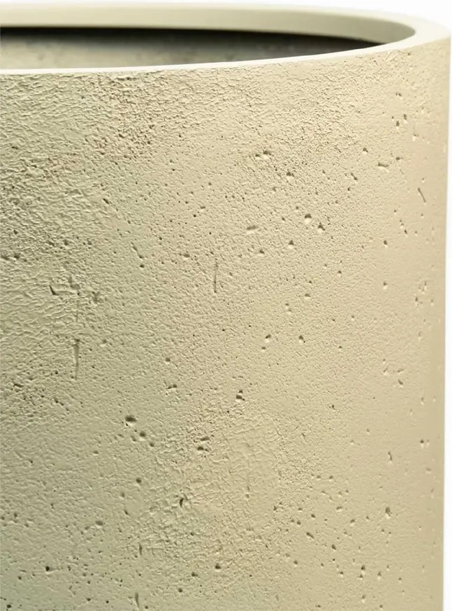 Kulatý květináč CHICO, sklolaminát, průměr 50 x výška 60 cm, krémový