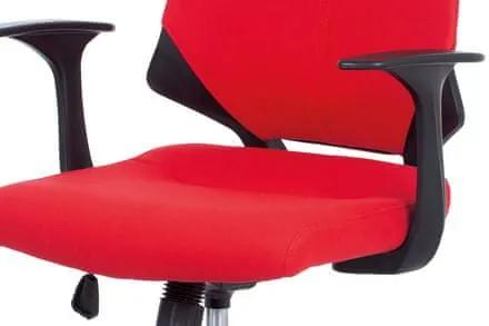 Autronic Kancelářská židle Kancelářská židle, červená látka, černý PP, houpací mechanismus (KA-R204 RED)