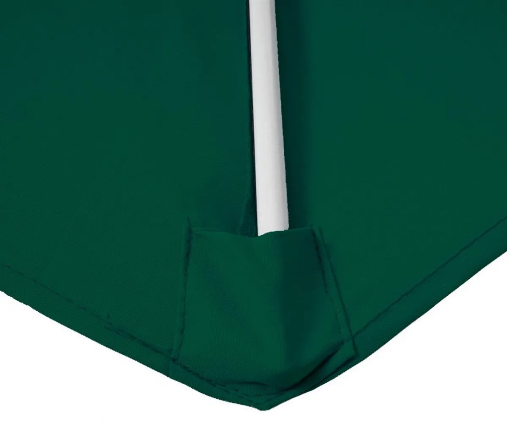Slunečník půlkruh Parla - polyester/hliník - 270cm zelený bez stojanu