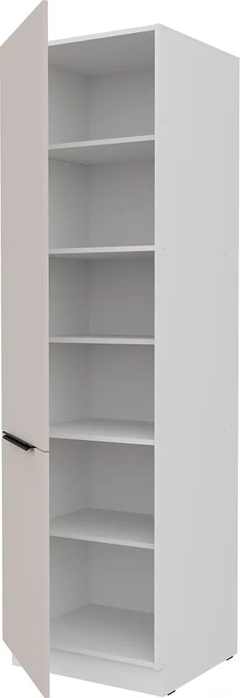 COMO | vysoká skříňka 60 DK-210 2F potravinová s policemi | 60 cm | bílá/kašmír