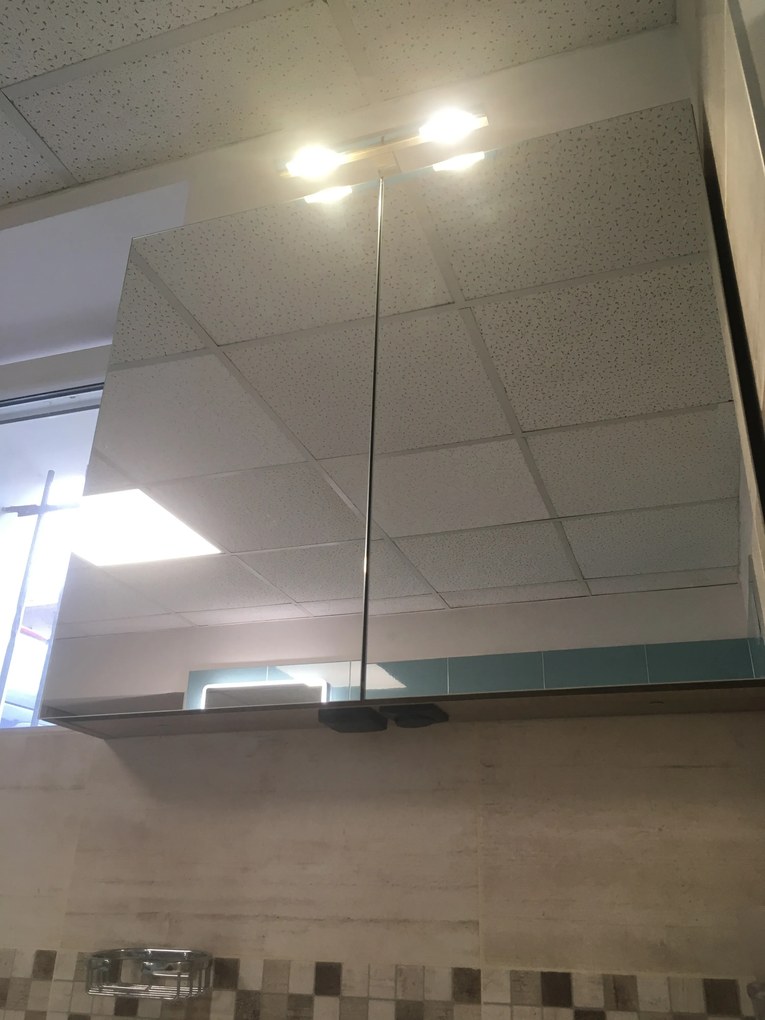 INTEDOOR New York skříňka s umyvadlem, galerkou a osvětlením, VÝPRODEJ VZORKU