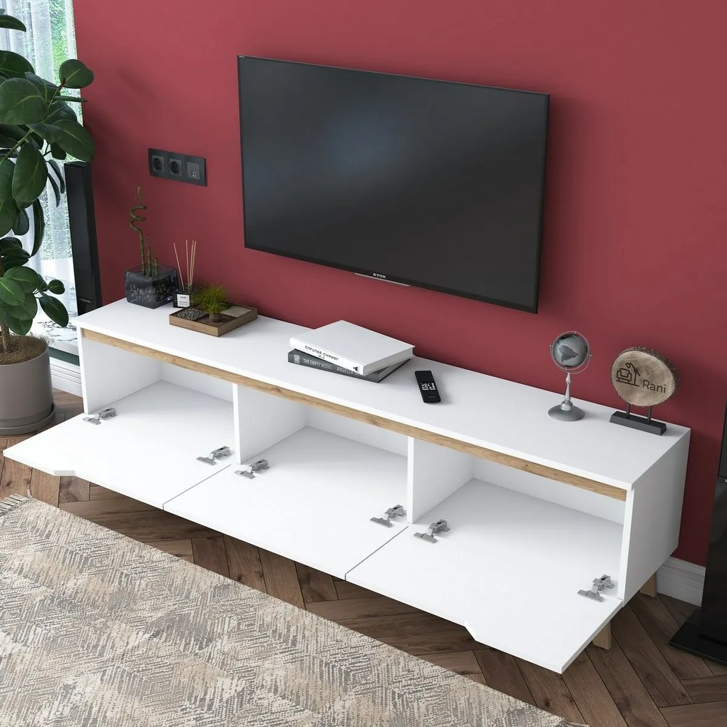 Televizní stolek Dite White and Walnut