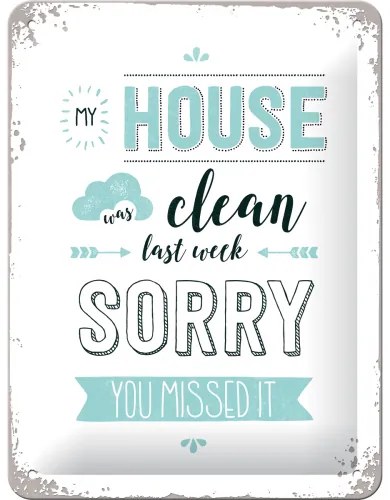 Postershop Plechová cedule - My House Was Clean Last Week 20x15 cm