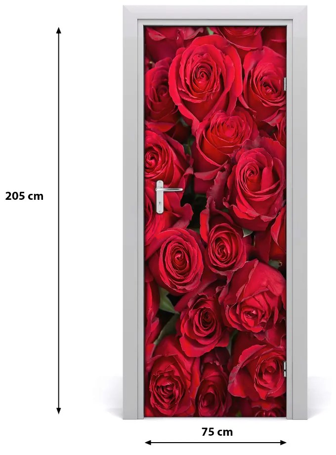 Fototapeta samolepící Červená růže 75x205 cm