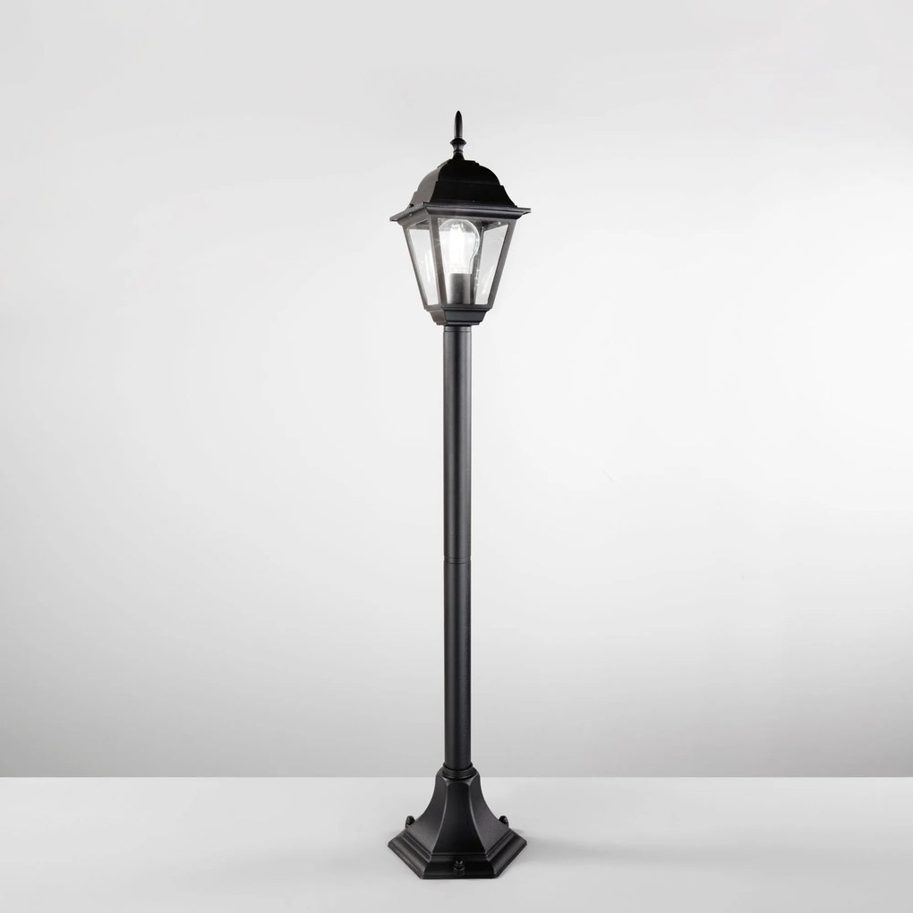 FAN LANT-ROMA/P1 Sloupkové svítidlo PALETTO ROMA černá, 1xE27, IP44, 104 x 14,6 x 14,6 cm - FANEUROPE