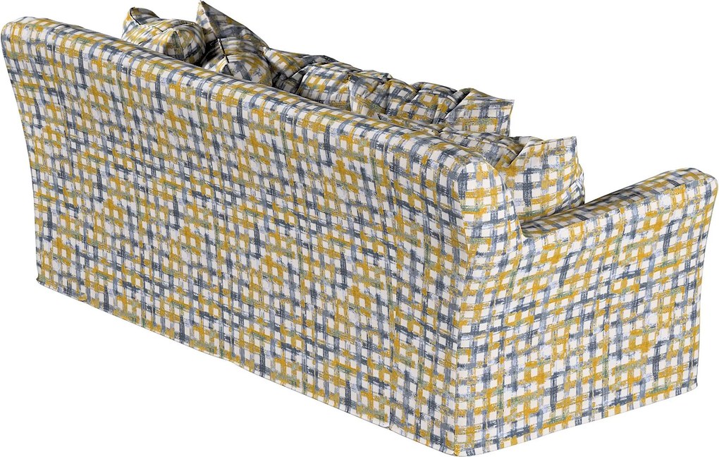 Potah na pohovku IKEA Tomelilla rozkládací barva modrá látka pletený vzor, vzorované
