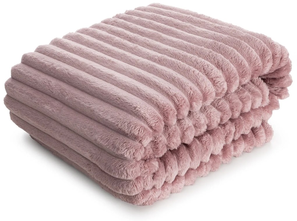 DEKA Z MIKROFLANELU SOFT 70X160 CM PUDROVÁ