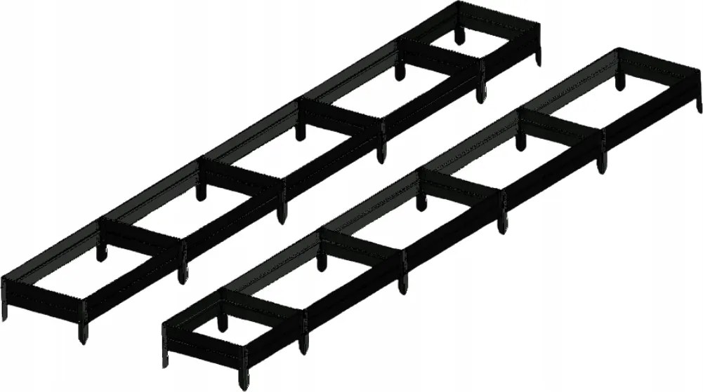 Sada vyvýšených záhonů pro skleníky 250x600 antracitová Ptf Polsko