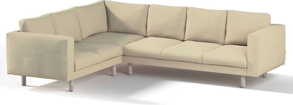 Potah na pohovku IKEA Norsborg rohová 5-místná barva krémová látka lesklé, pletený vzor