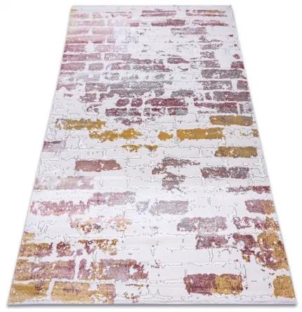 Kusový koberec akrylový DIZAYN 125/5057 Cihlová zeď růžový Rozměr: 160x230 cm