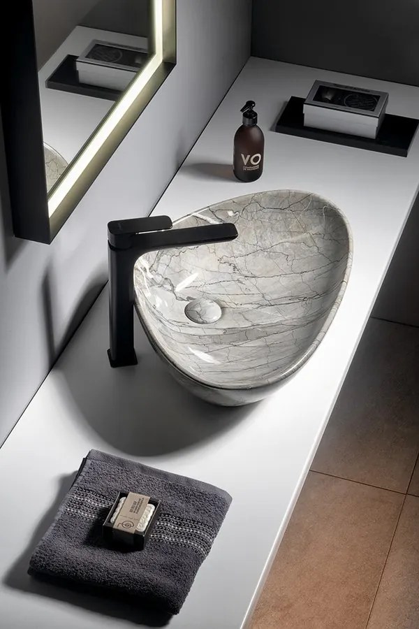 Sapho Sapho, DALMA keramické umyvadlo 68x16,5x44 cm, carrara, MM317