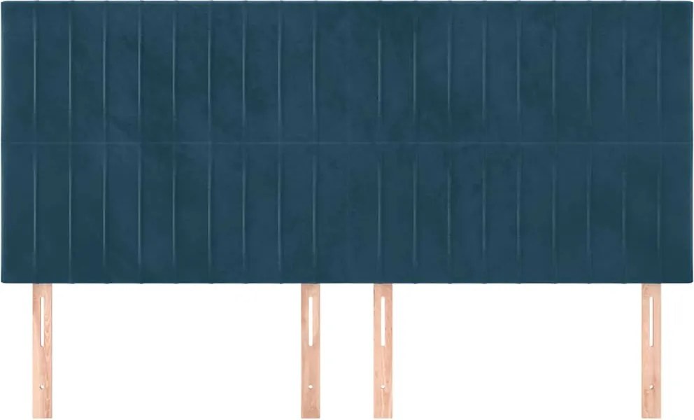 Čelo postele tmavě modré 180x5x118/128 cm sametové 3116634